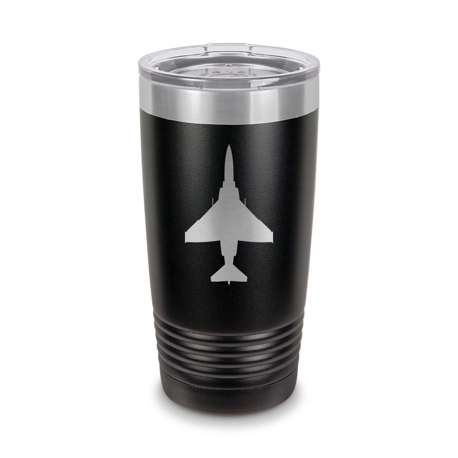F-4 Phantom Tumbler 20 oz - Laser Engraved w/ Clear Lid - Stainless ...