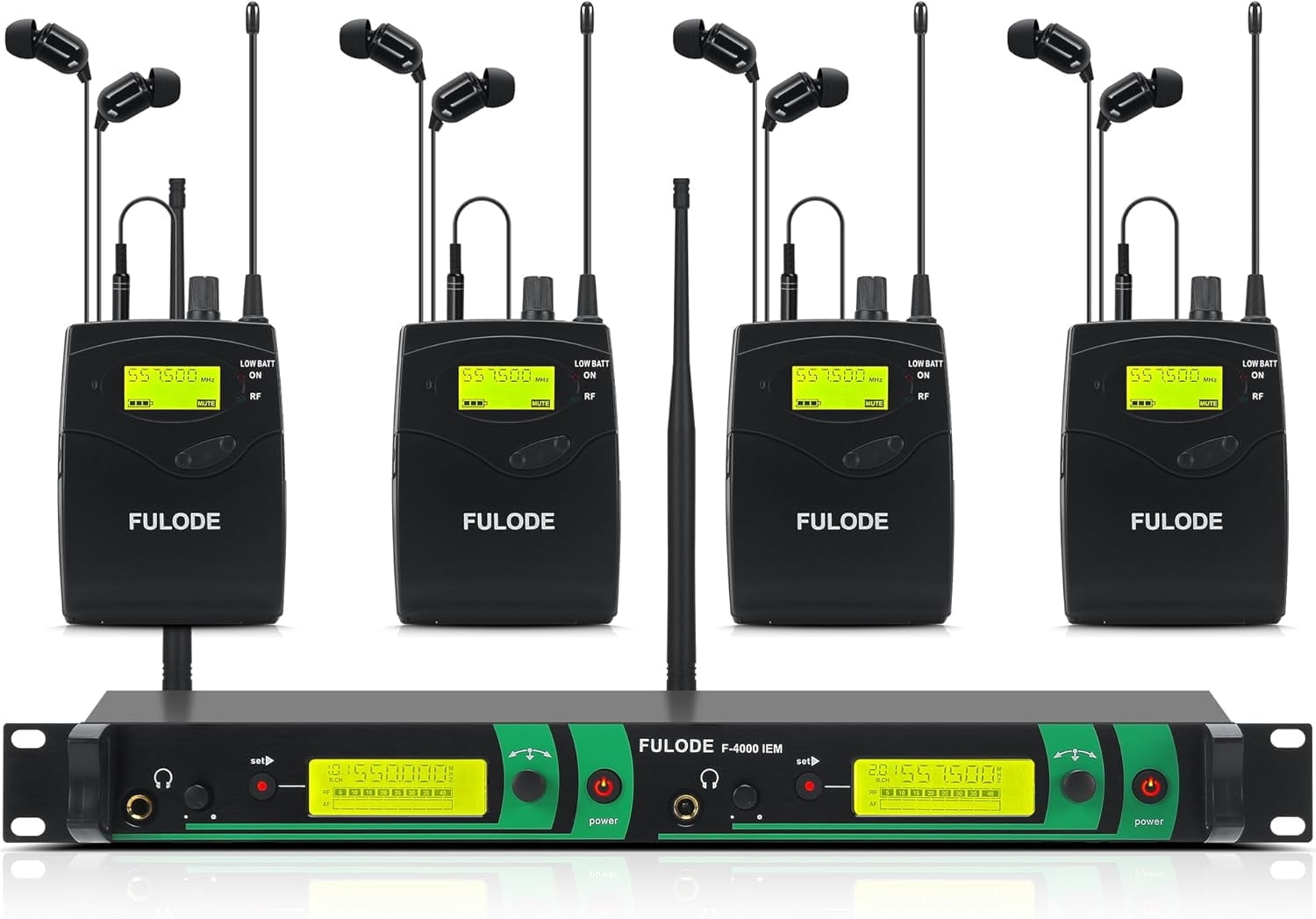 F-4000 2 Channel UHF Wireless in Ear Monitor System，2 Channel 4 ...