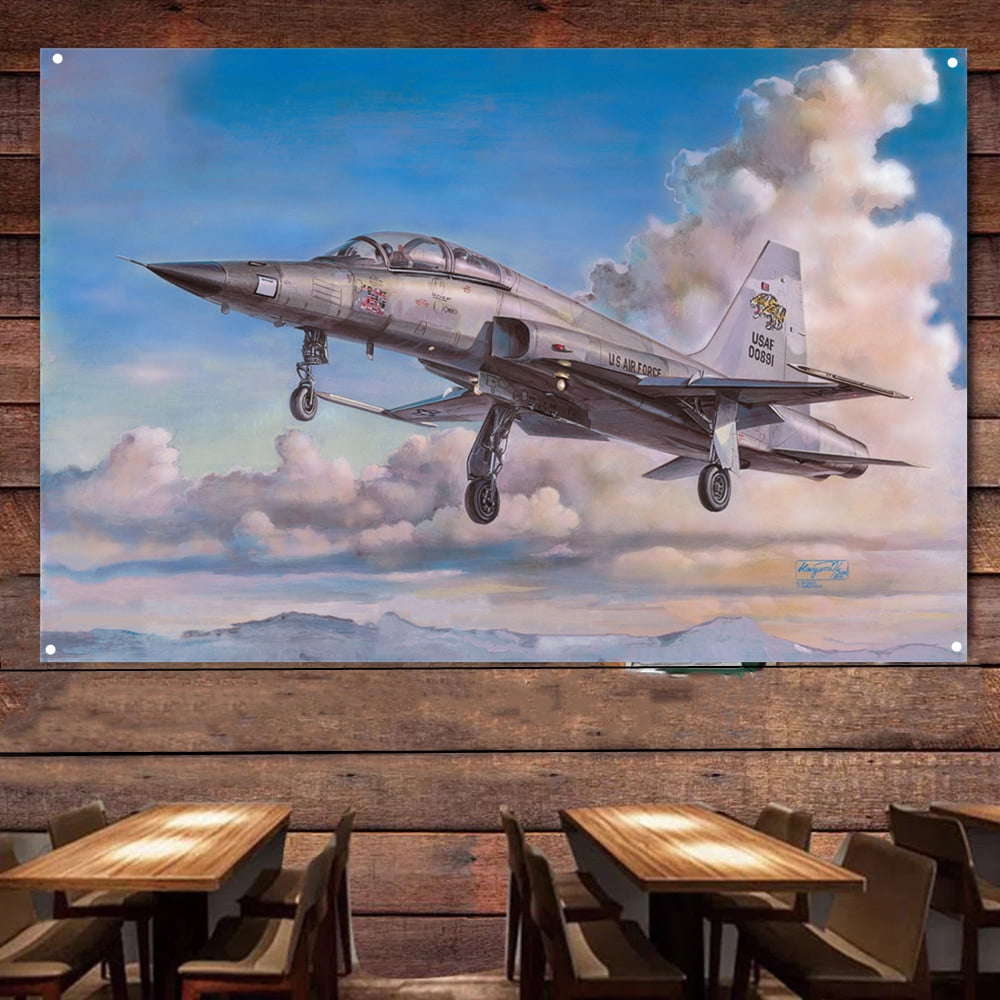 F-5F Tiger II US Air Force Fighter Jet Posters & Prints Wall Art Flag ...