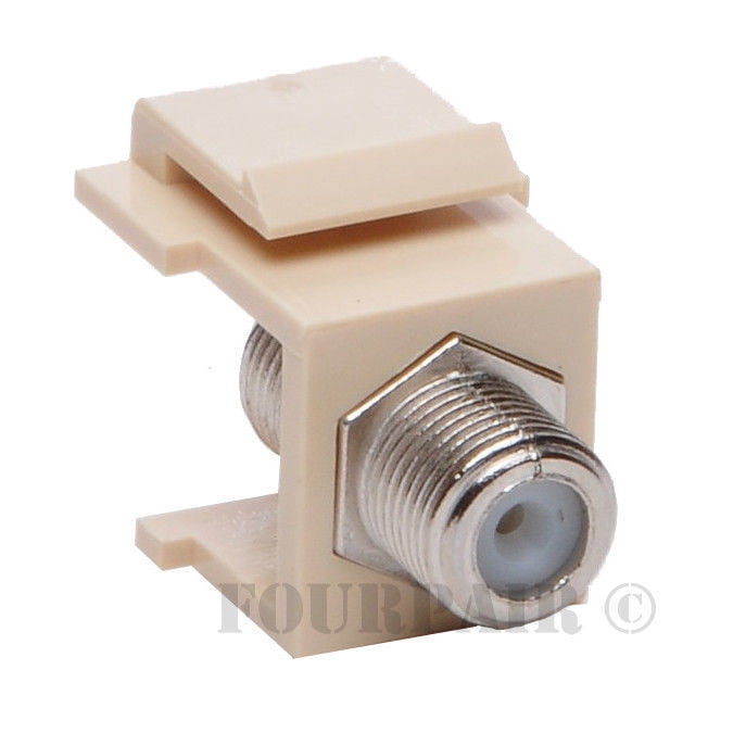 F-81 Coax Keystone Jack Snap-In Insert Cable TV Coupler Connector RG6 ...