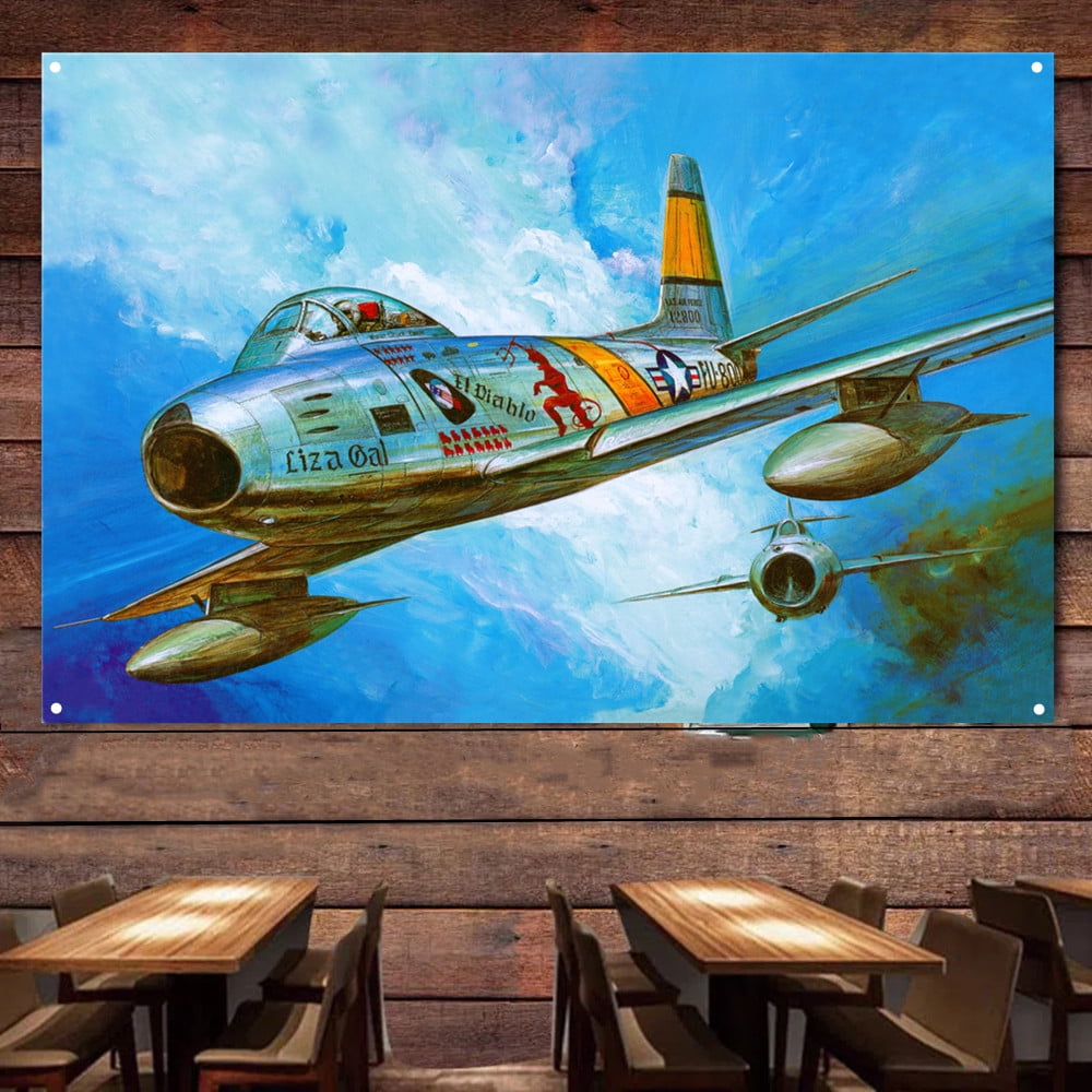 F-86E Sabre El Diablo US Air Force Fighter Jet Posters & Prints Wall ...