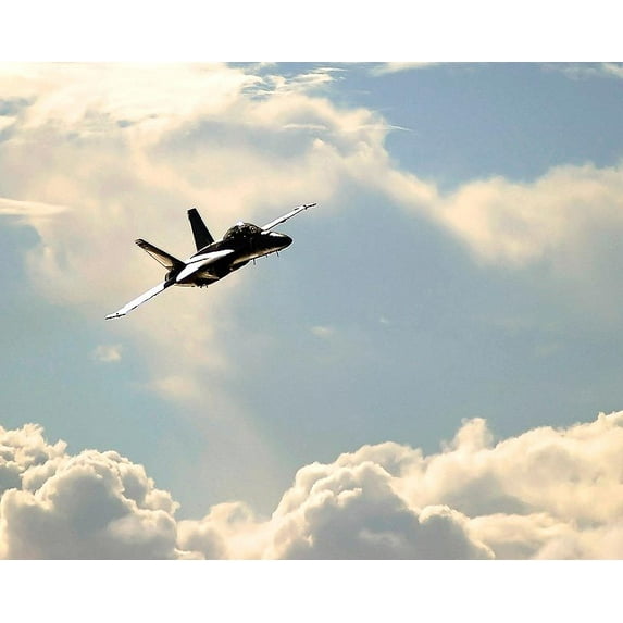 F/A-18F Super Hornet High-Speed Pass - 12x18 Inch Laminated Aviation ...