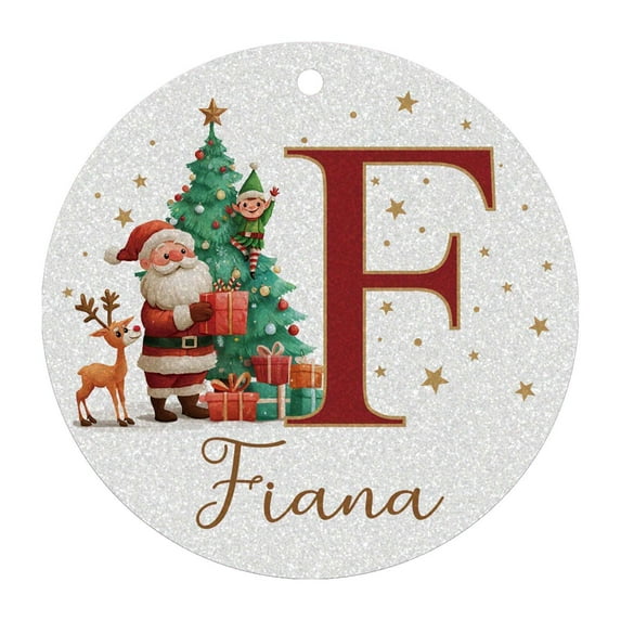 F Acrylic Letters Pendant For Christmas Tree Diy Decoration 8Cm Size ...
