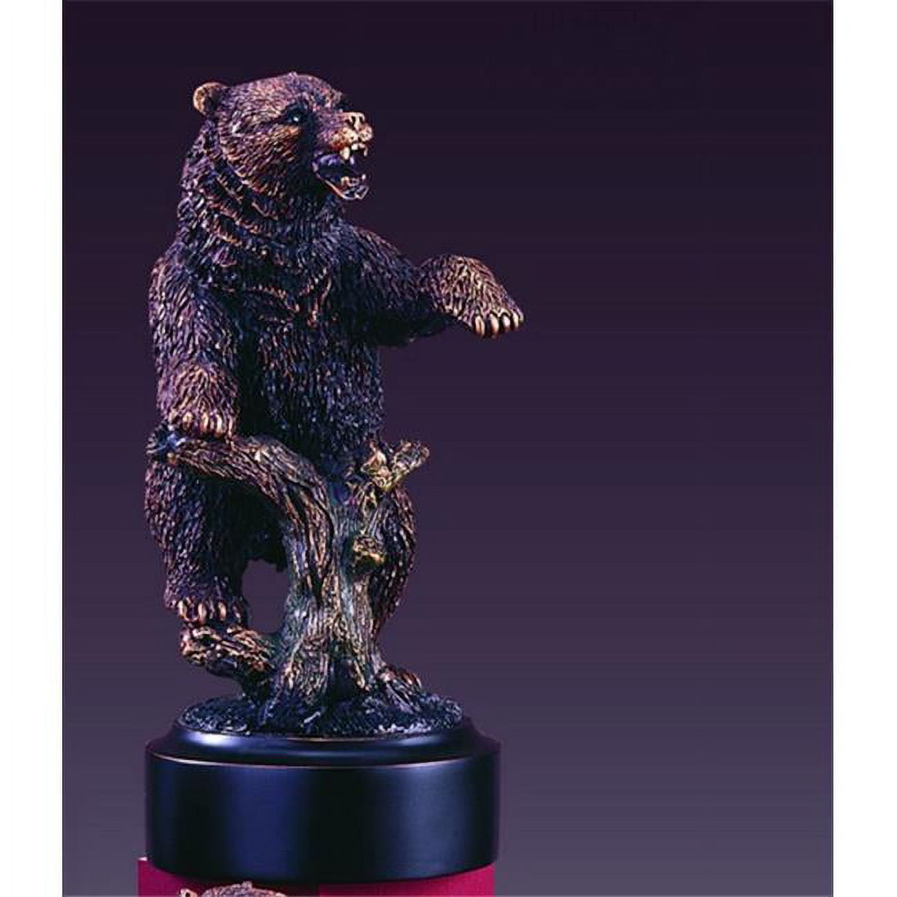 F Bear Bronze Plated Resin Sculpture - 3.5 x 4 x 7.5 in. - Walmart.com