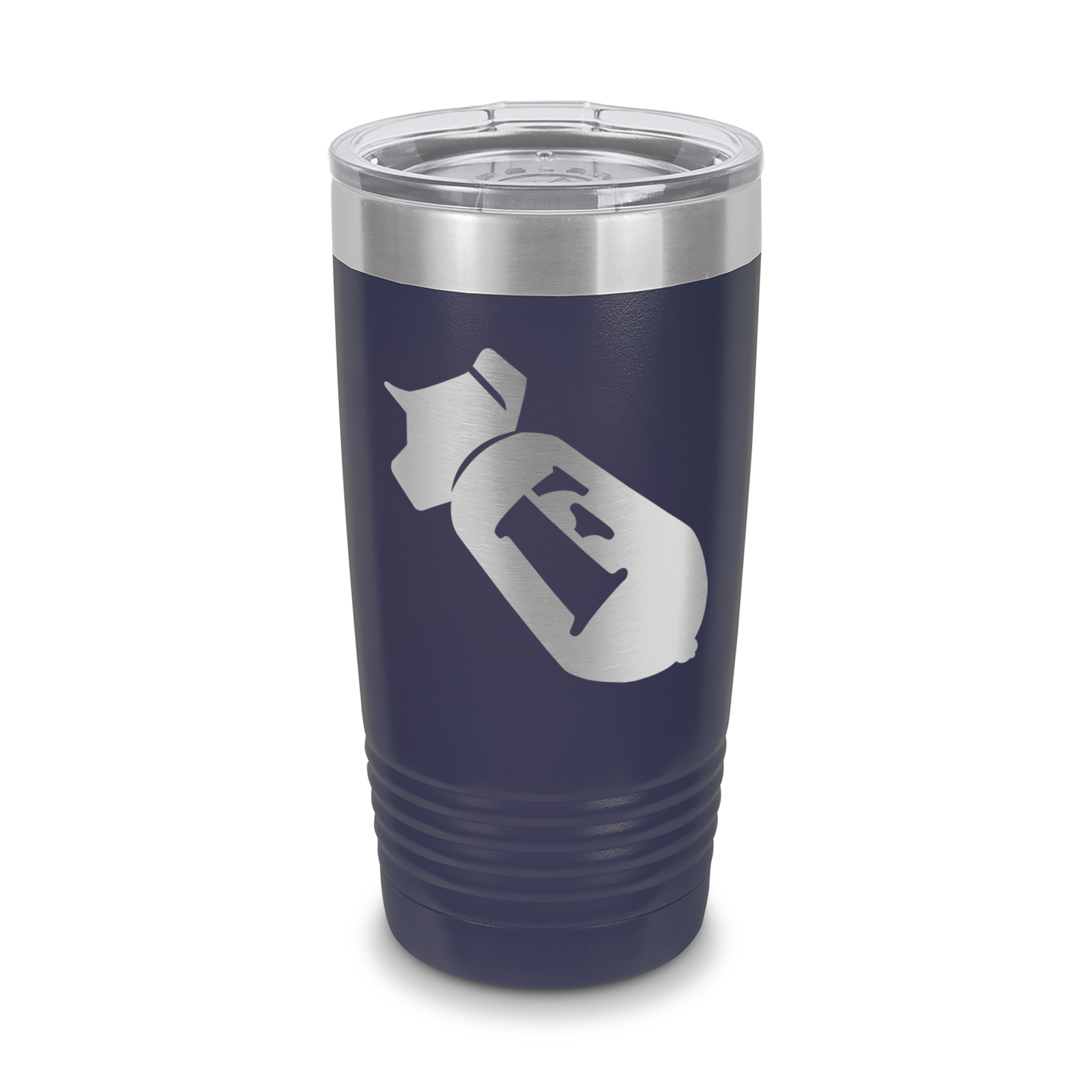 F Bombs Tumbler 20 oz - Laser Engraved w/ Clear Lid - Stainless Steel ...