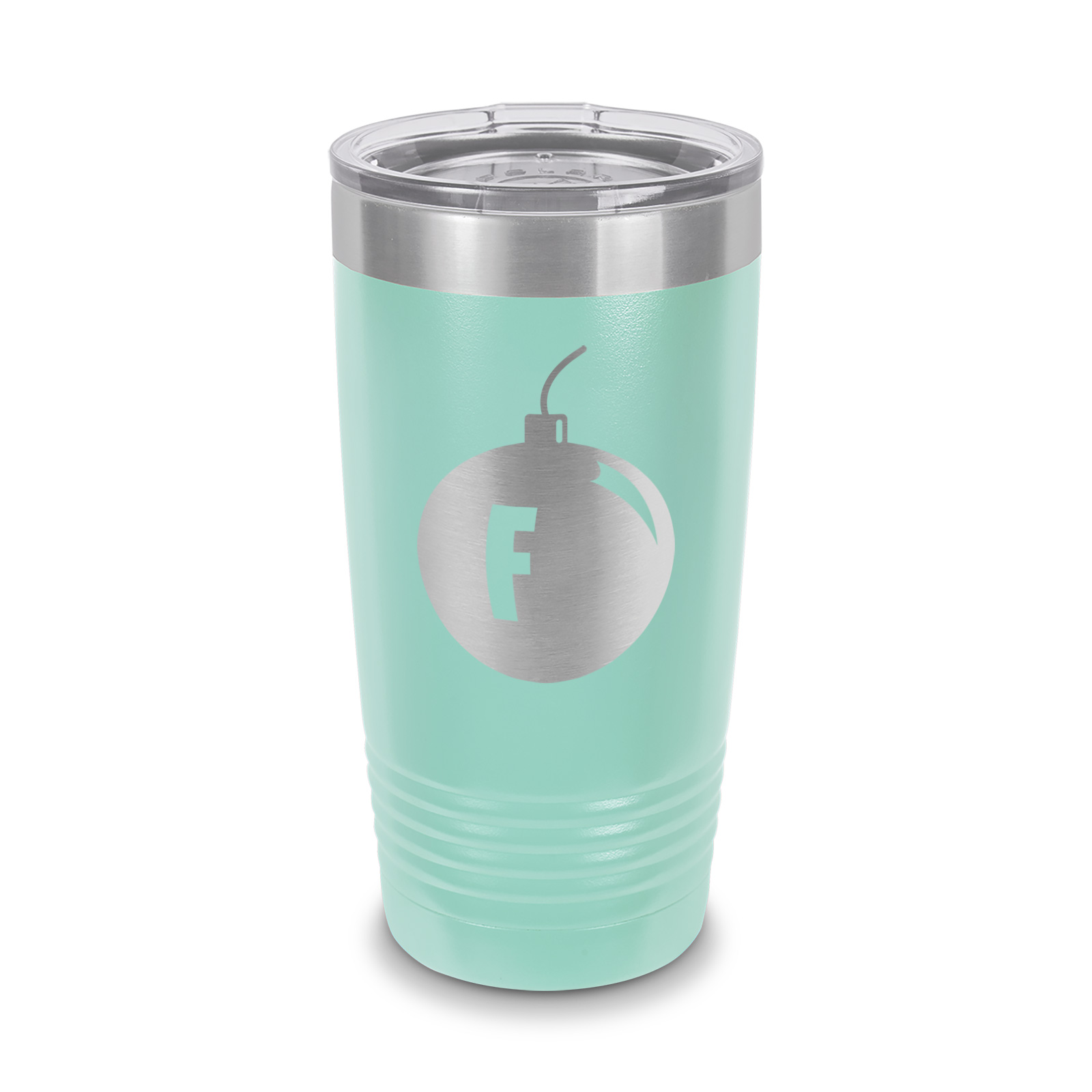 F Bombs Tumbler 20 oz - Laser Engraved w/ Clear Lid - Stainless Steel ...