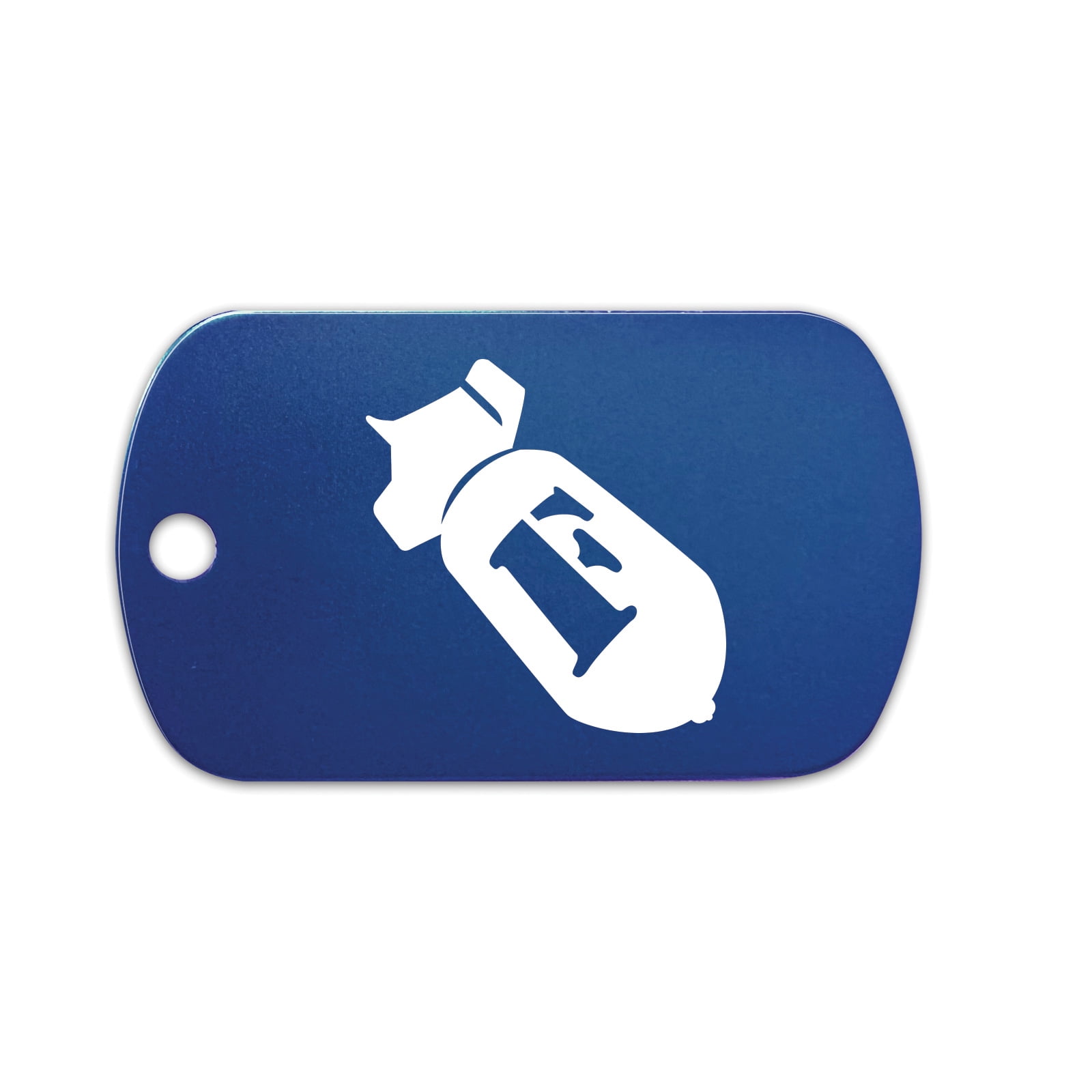 F Bombs V2 GI Dog Tag Aluminum Keychain jdm euro bomb #2 - Blue ...