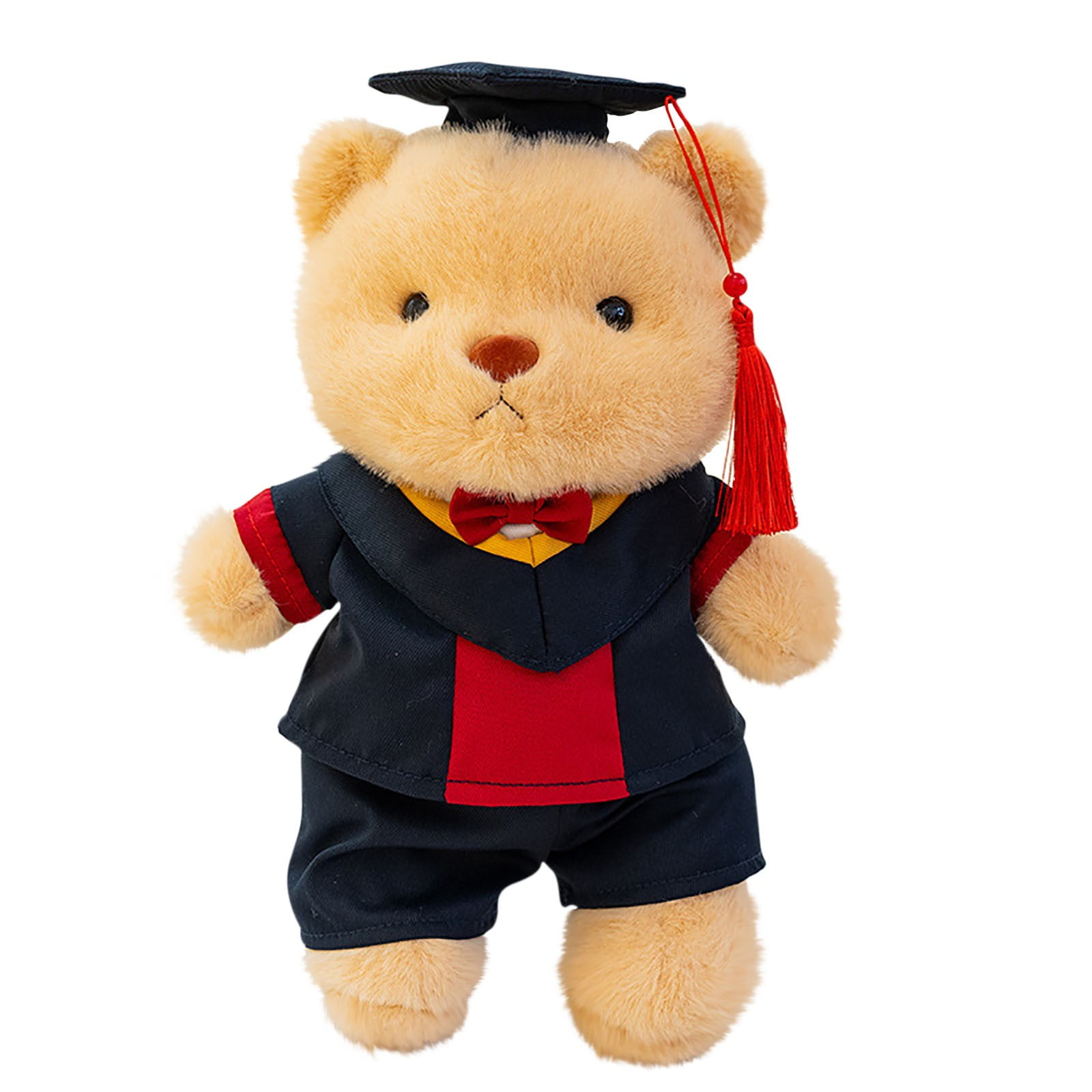 F Brown Graduation Bear With Red Bow Tie Stuffed Animal For Diploma ...