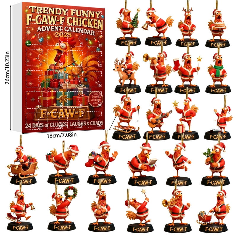 F-Caw-F Chicken Blind Box Advent Calendar Figures Party Favors 2025 ...