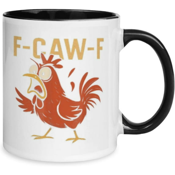 F-Caw-F Coffee Mug - 11/15oz Funny Chicken Humor Ceramic Cup with ...