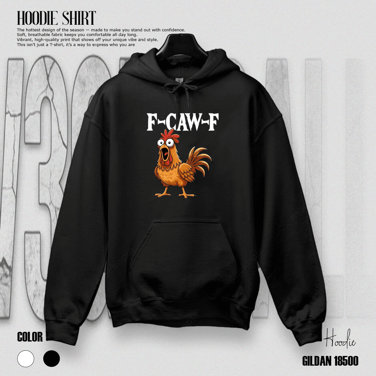 F-Caw-F Funny Chicken Humor Quote Rooster Meme Farmer Graphic Gift ...