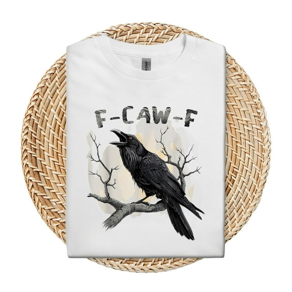 F-Caw-F Funny Crow Shirt, Black Crow Moonlit Raven Unisex T-shirt ...