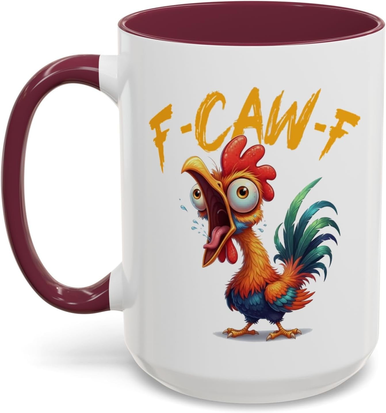F-Caw-F Mug, Ceramic F Caw F Coffee Mug, Hidden Message Coffee Cup, F ...