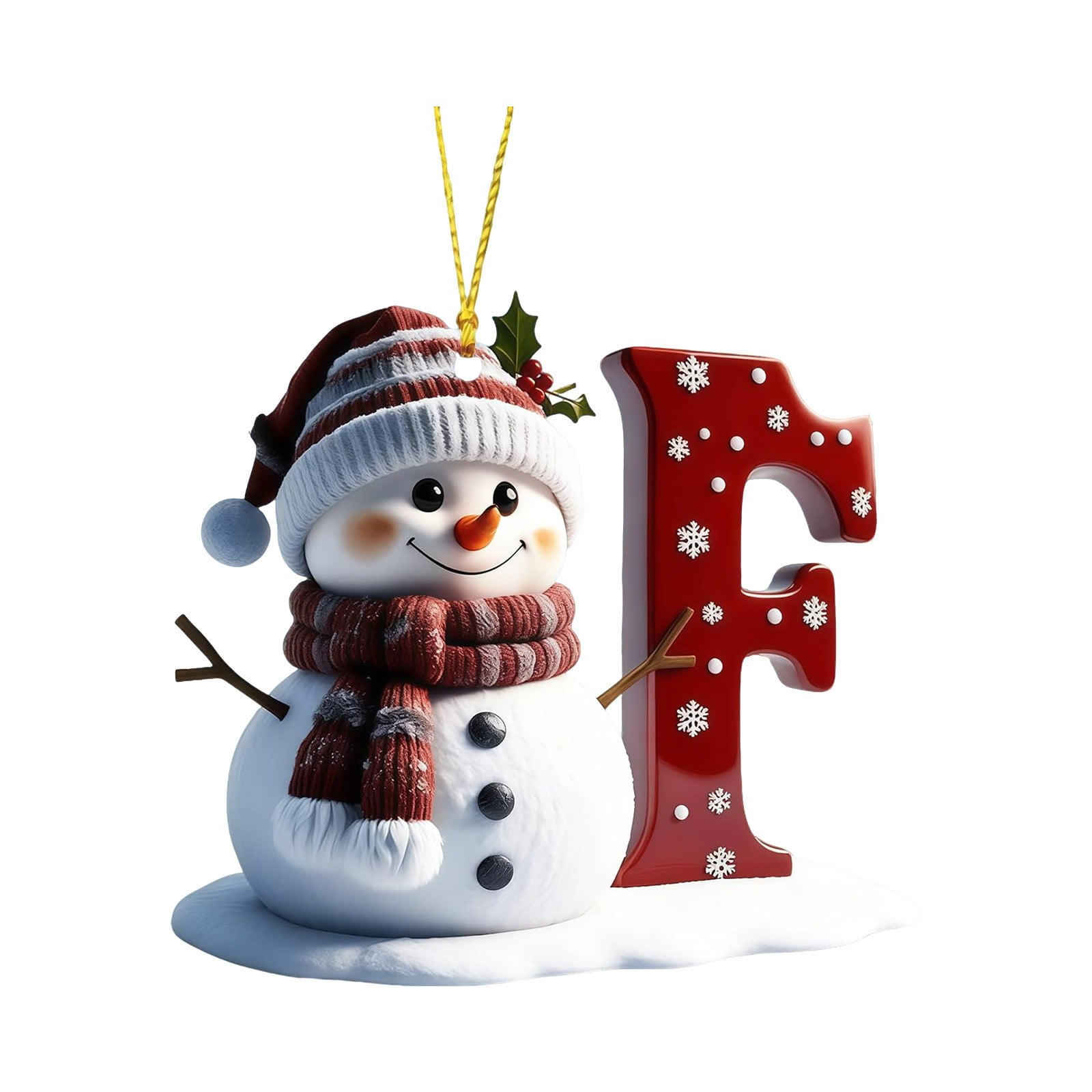 F Christmas Letter Ornaments 2025 Christmas Deer Pendant Letter Table ...