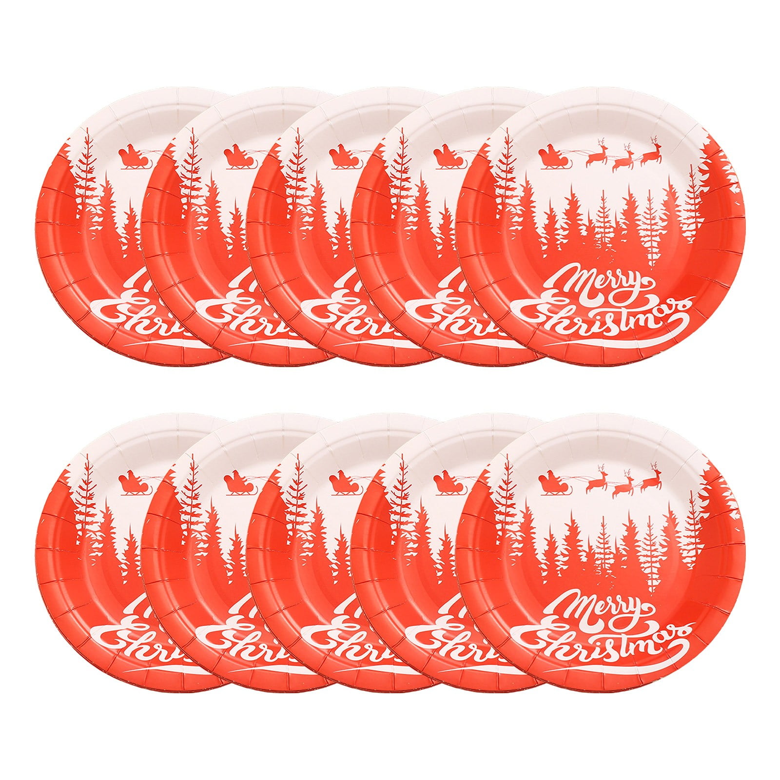 F Christmas Party Decorations Disposable Dinner Plates Cartoons Santa ...