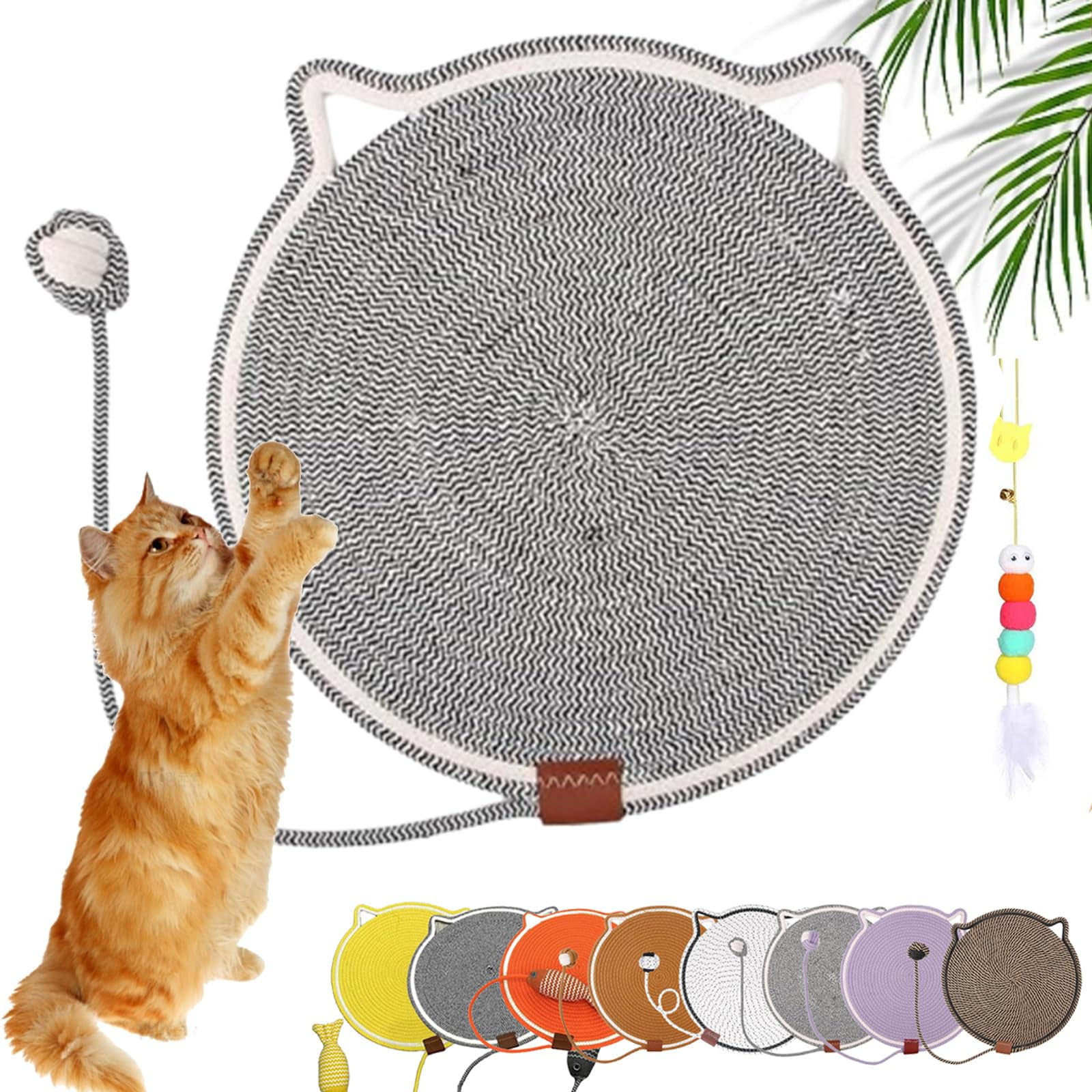 F. ClawLoom Dual Scratching Pad, Wall Mounted Cat Scratching Mat ...