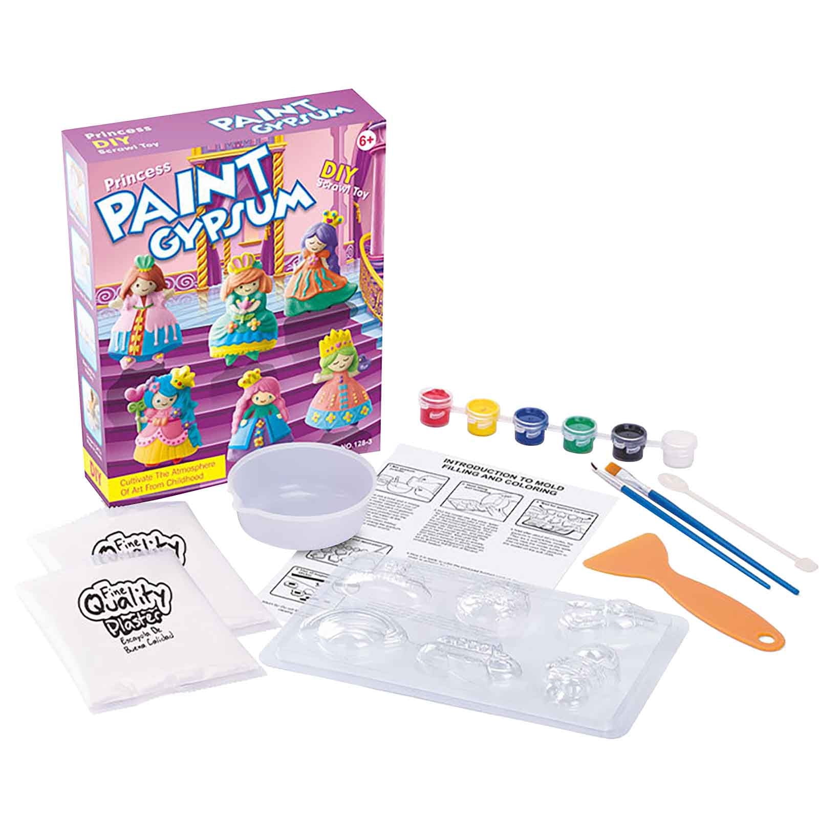 F Girls Figurine Plaster Painting Kit Diy Craft Set Creative Art ...