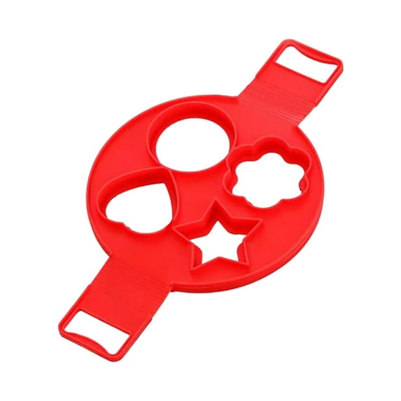 F Multi-Shape Silicone Egg Cooker With 7 Interlinked Round Star Heart ...