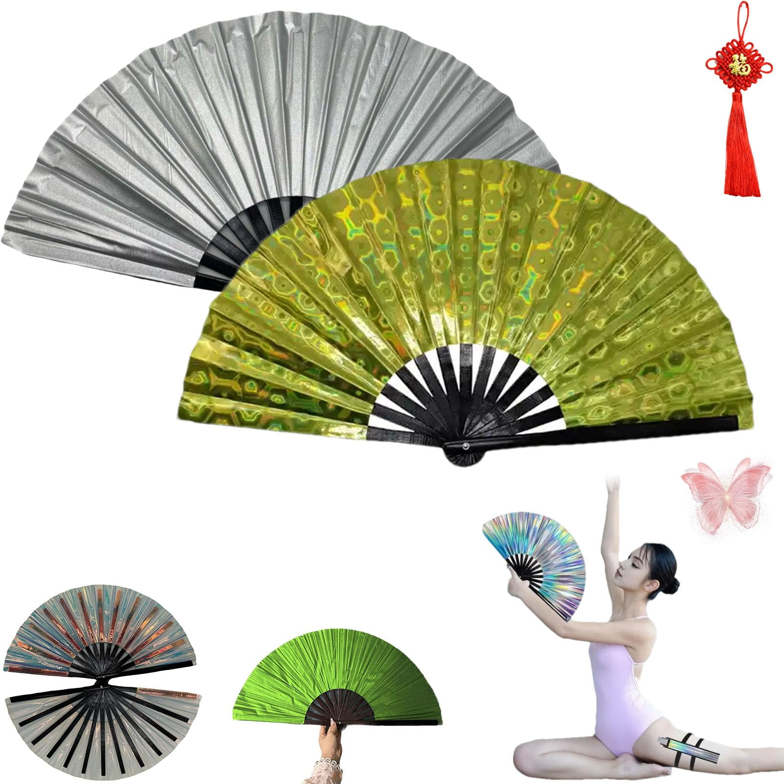 F. Nuotuv Boots On The Ground Fan, Clacking Fans For Line Dancing ...