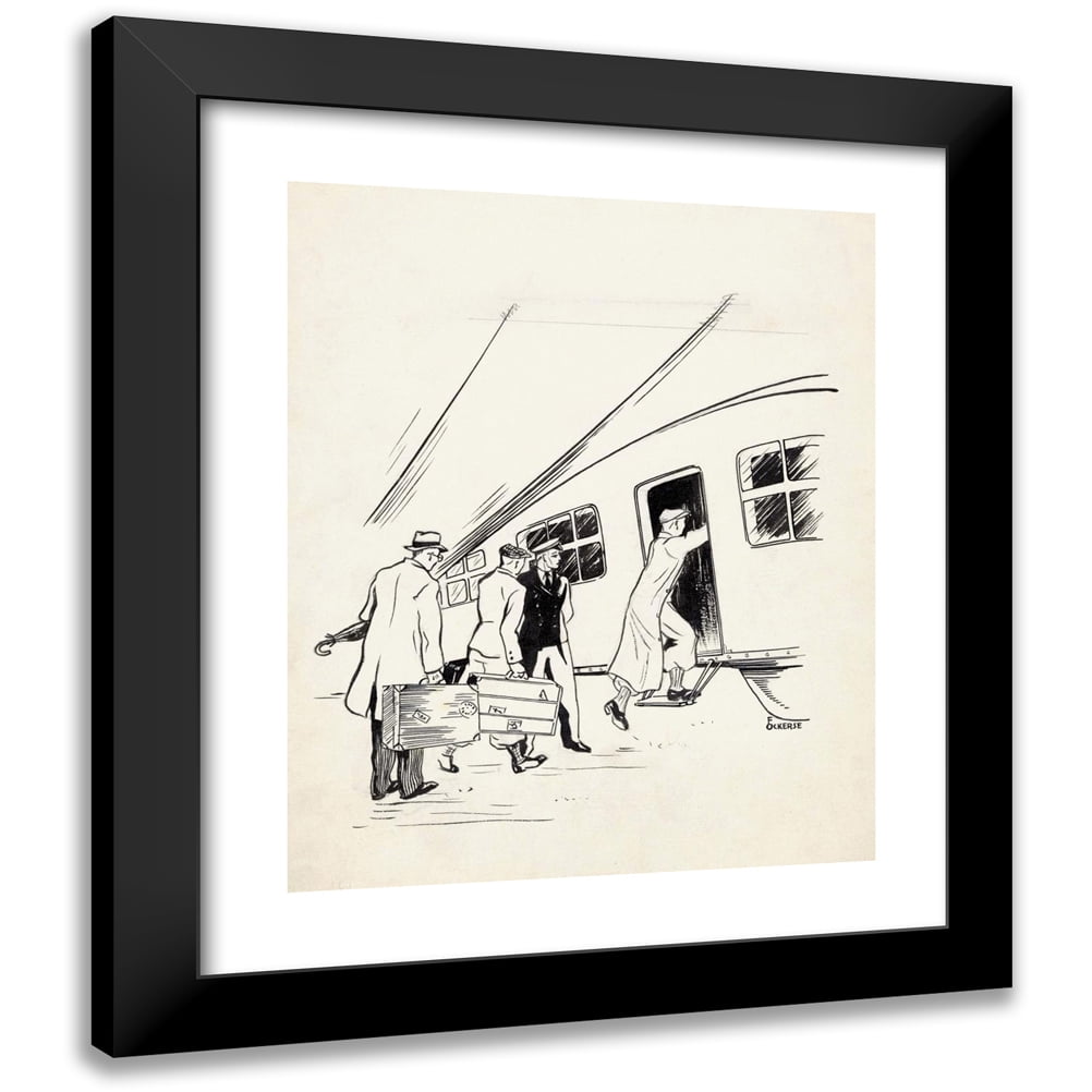 F. Ockerse 12x14 Black Modern Framed Museum Art Print Titled - Men ...
