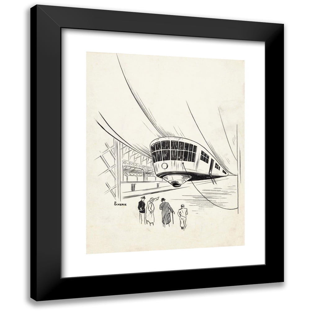 F. Ockerse 15x18 Black Modern Framed Museum Art Print Titled - Four Men ...