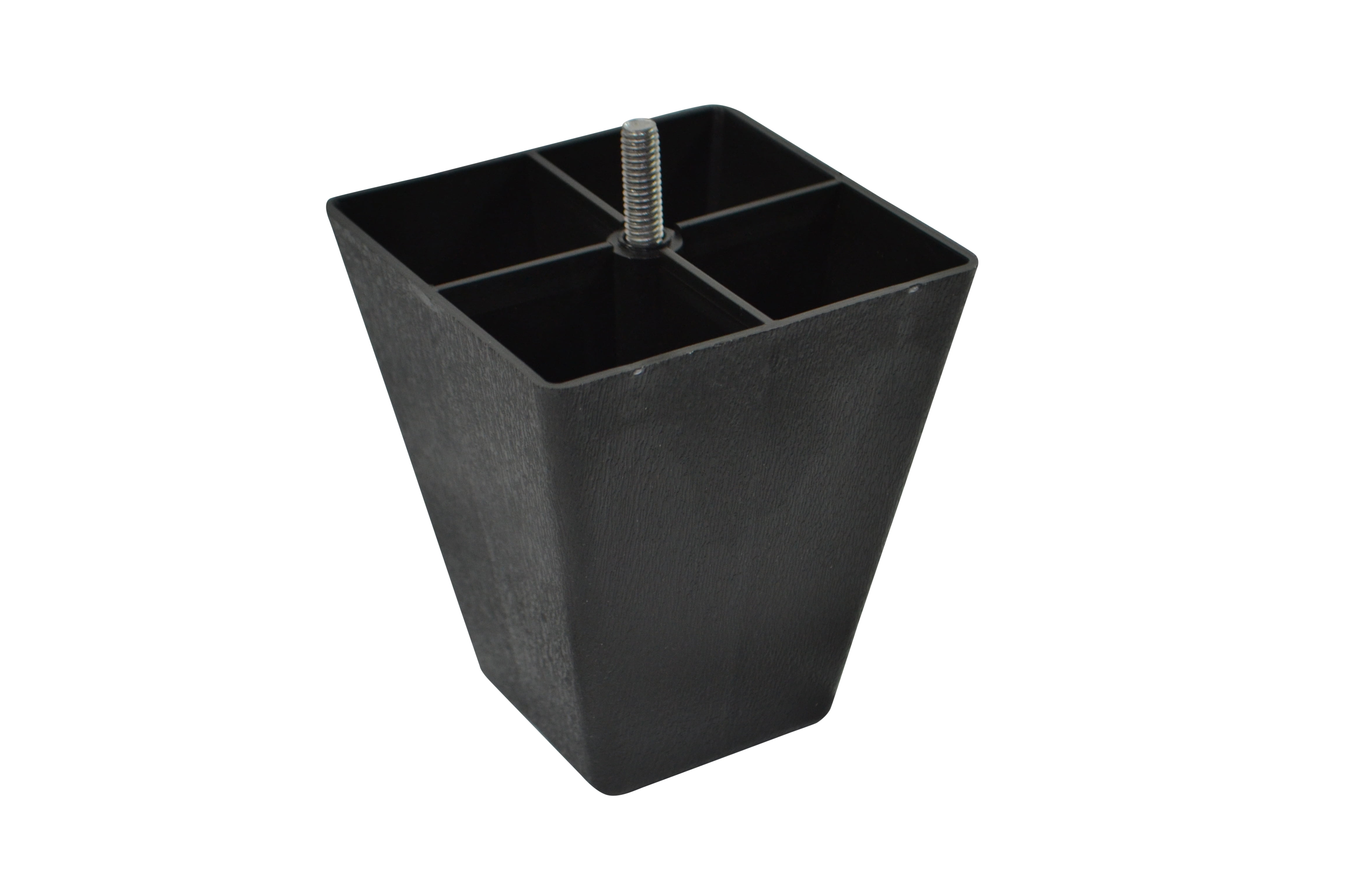 F&R Pyramid Style 4.5 Inch Black Plastic Leg with Screw for Couch ...