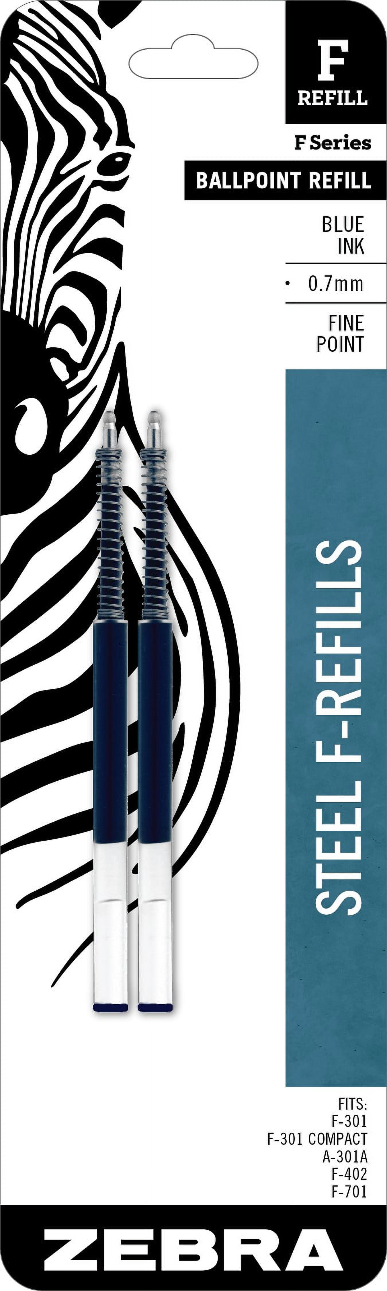 F-Refill For Zebra F-Series Ballpoint Pens, Fine Conical Tip, Blue Ink ...