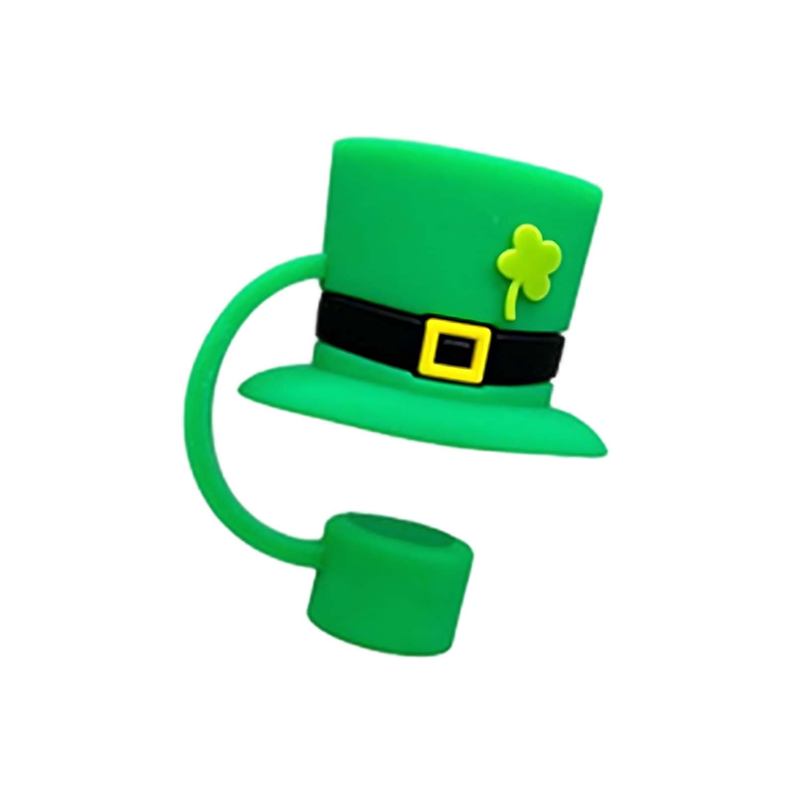 F St Patrick S Day Straw Plug Silica Gel Reusable Drinking Straw Cover ...