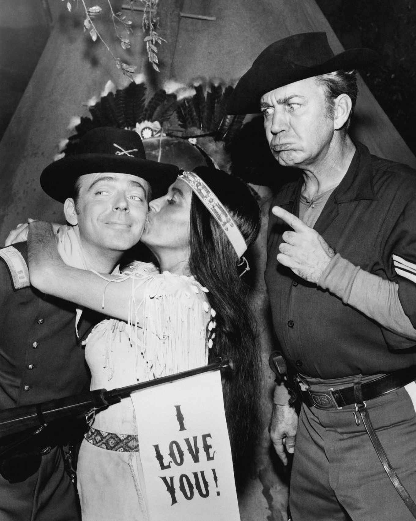 F Troop Larry Storch Ken Berry Being Kissed By Marilyn Fisk 24x36 ...
