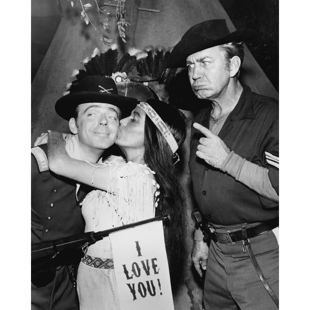F Troop Larry Storch Ken Berry Being Kissed By Marilyn Fisk 24x36 ...