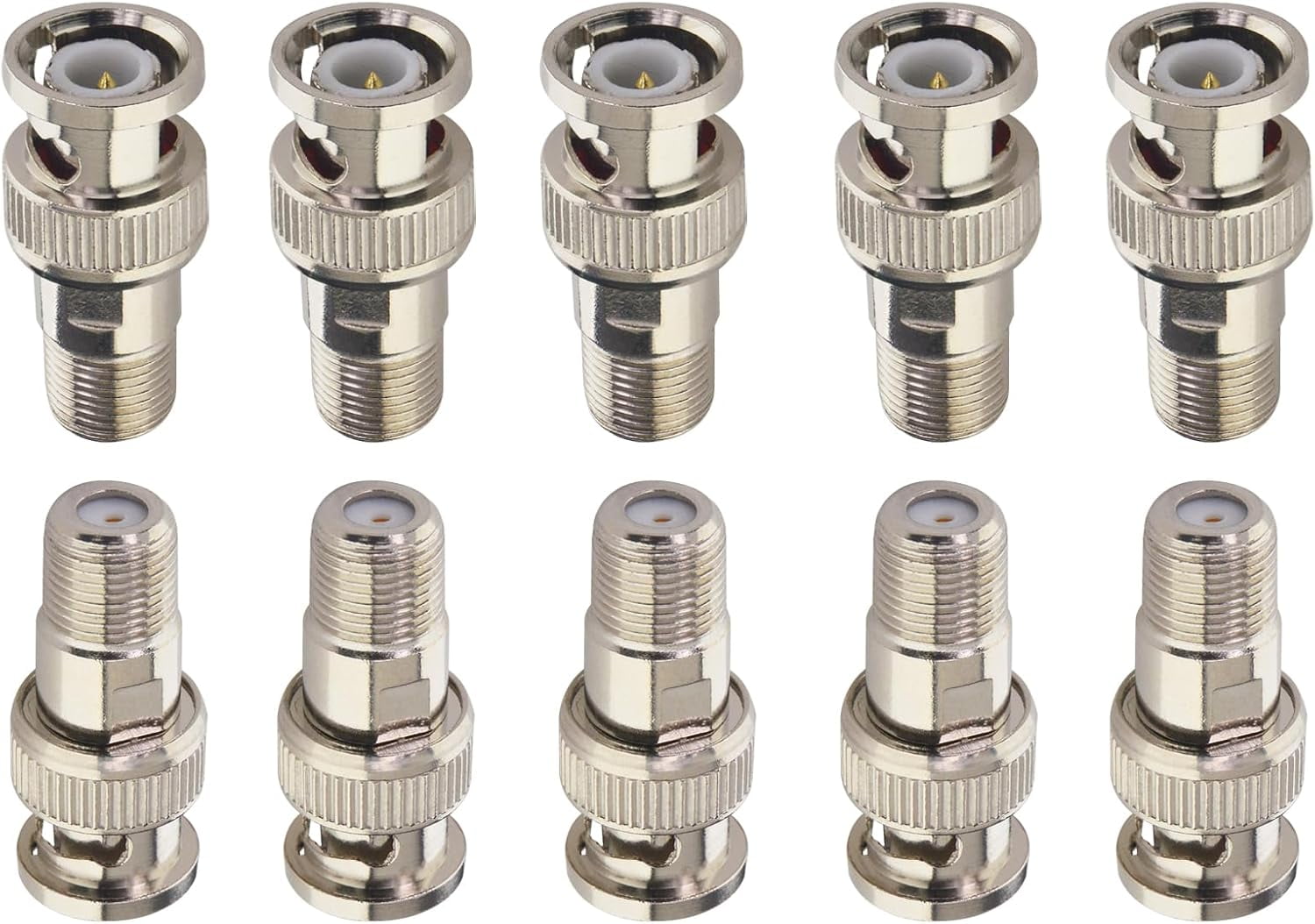 F-Type to BNC Coax Adapter BNC Male to F Female Coaxial Cable Connector ...