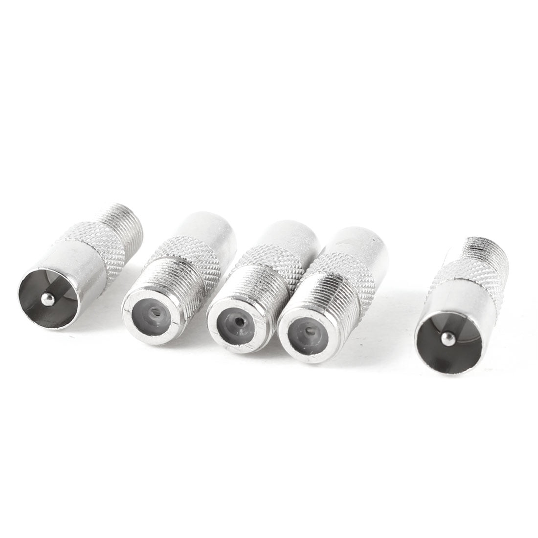 F-Type Female Jack to TV Male Plug Coax Coaxial RF Connector Adapter 5 ...
