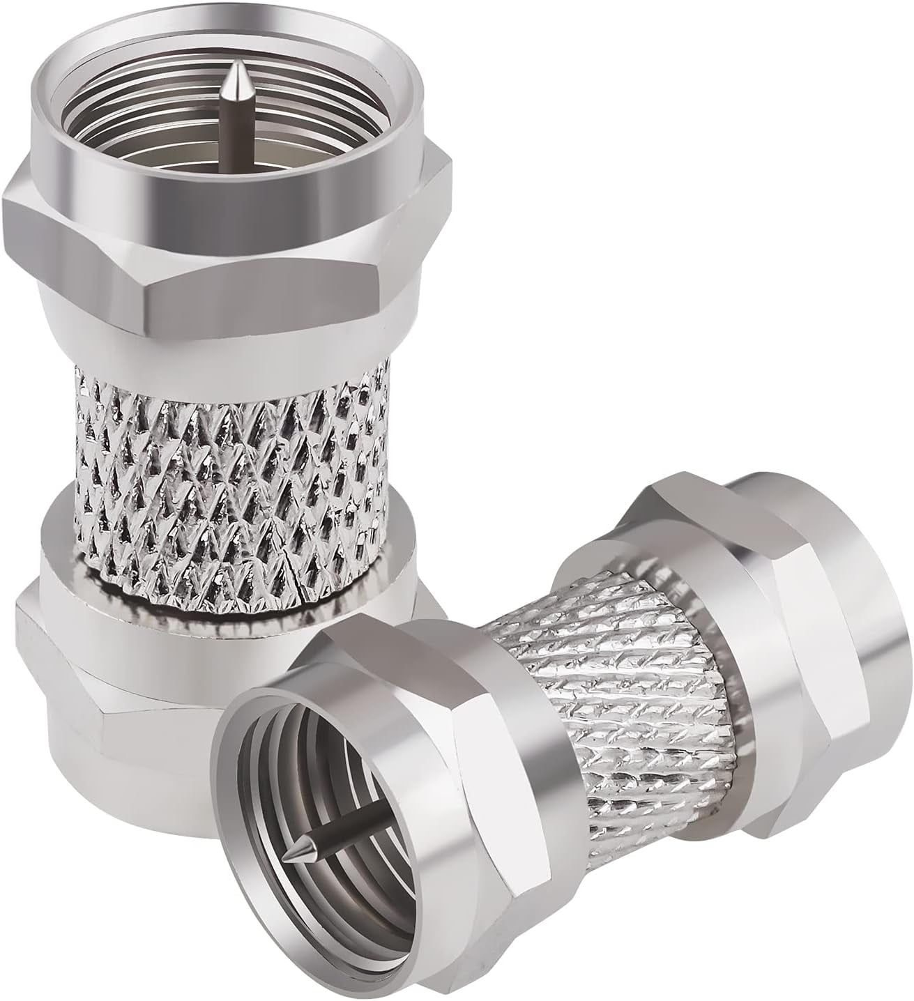 F Type Male to Male Coax Connector 75 Ohm RG6 Coaxial Adapters 2 Pack ...