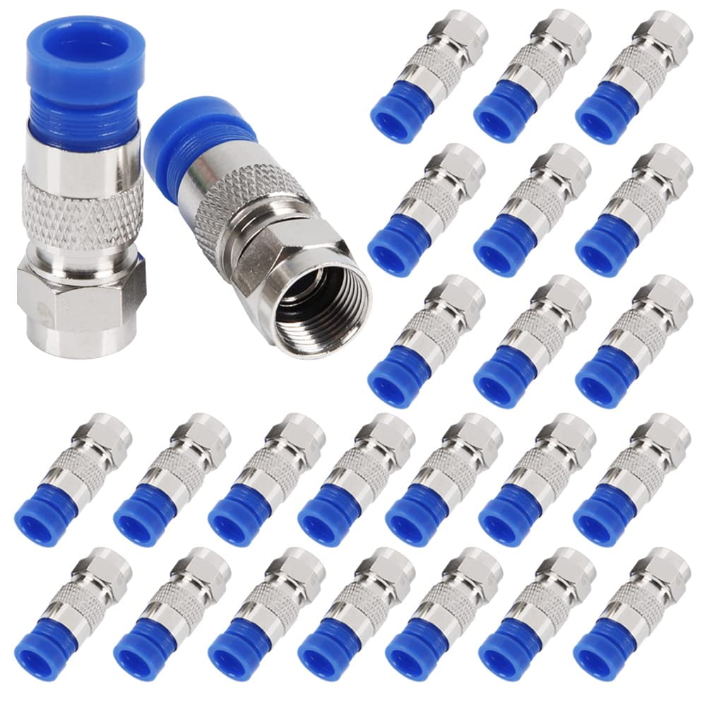 F Type RG6 Compression Connectors Adapter Coaxial Cable Compression ...