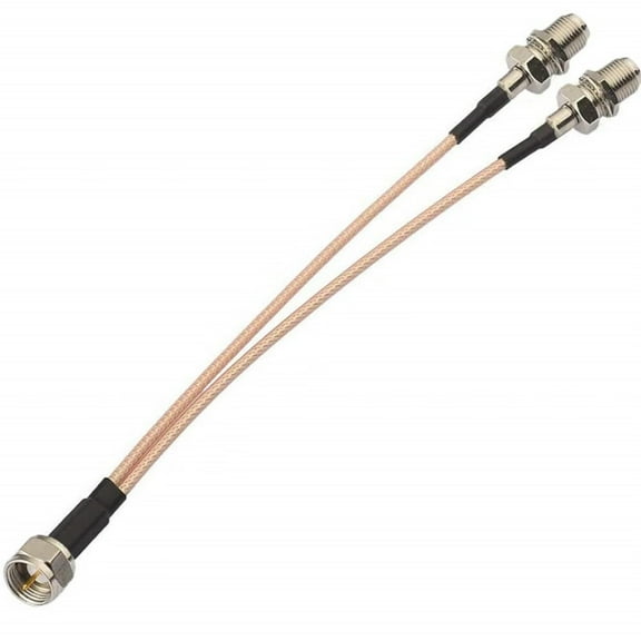 100FT RG6 Quad-Shield Coax Cable, F-Type Male Ext, Indoor/Outdoor, for ...