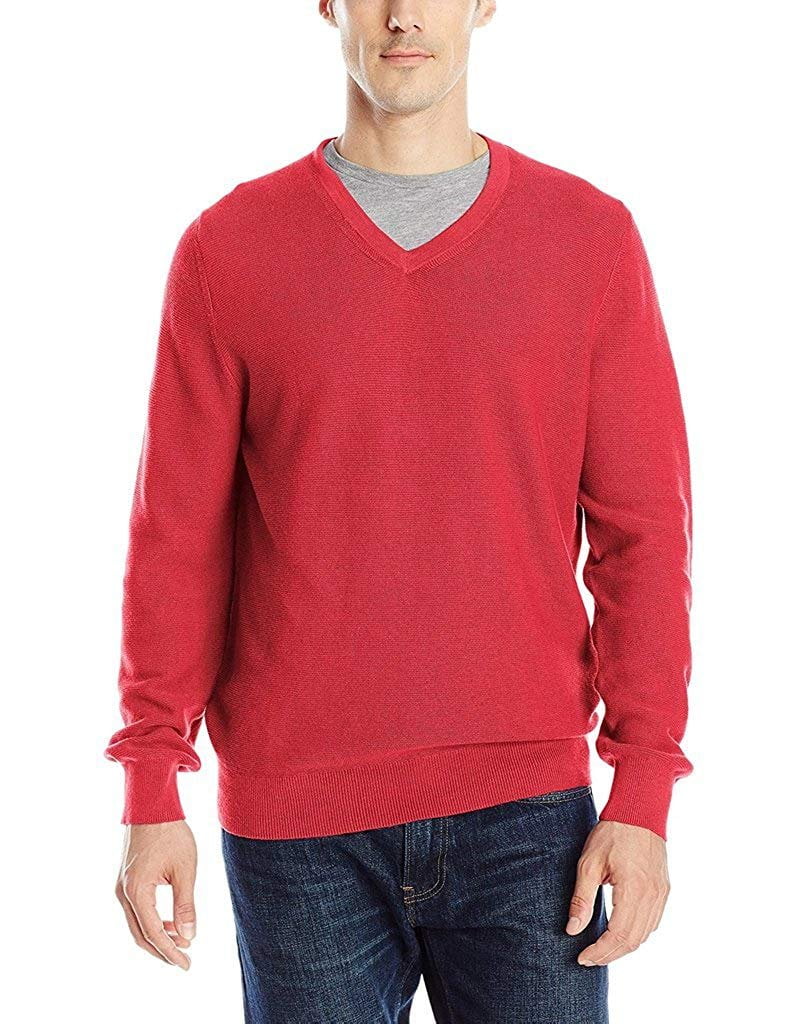 F/X Fusion 9037 Men's Pullover Solid V-Neck Sweater - Red - 2XL ...
