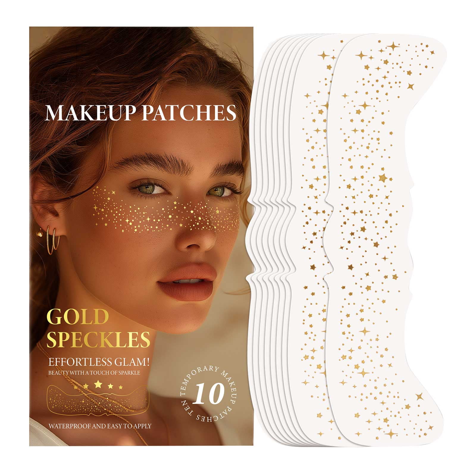 F-azit Makeup Patches - Waterproof Faux Freckles - Temporary Face Freckles For Women - 10 count ...