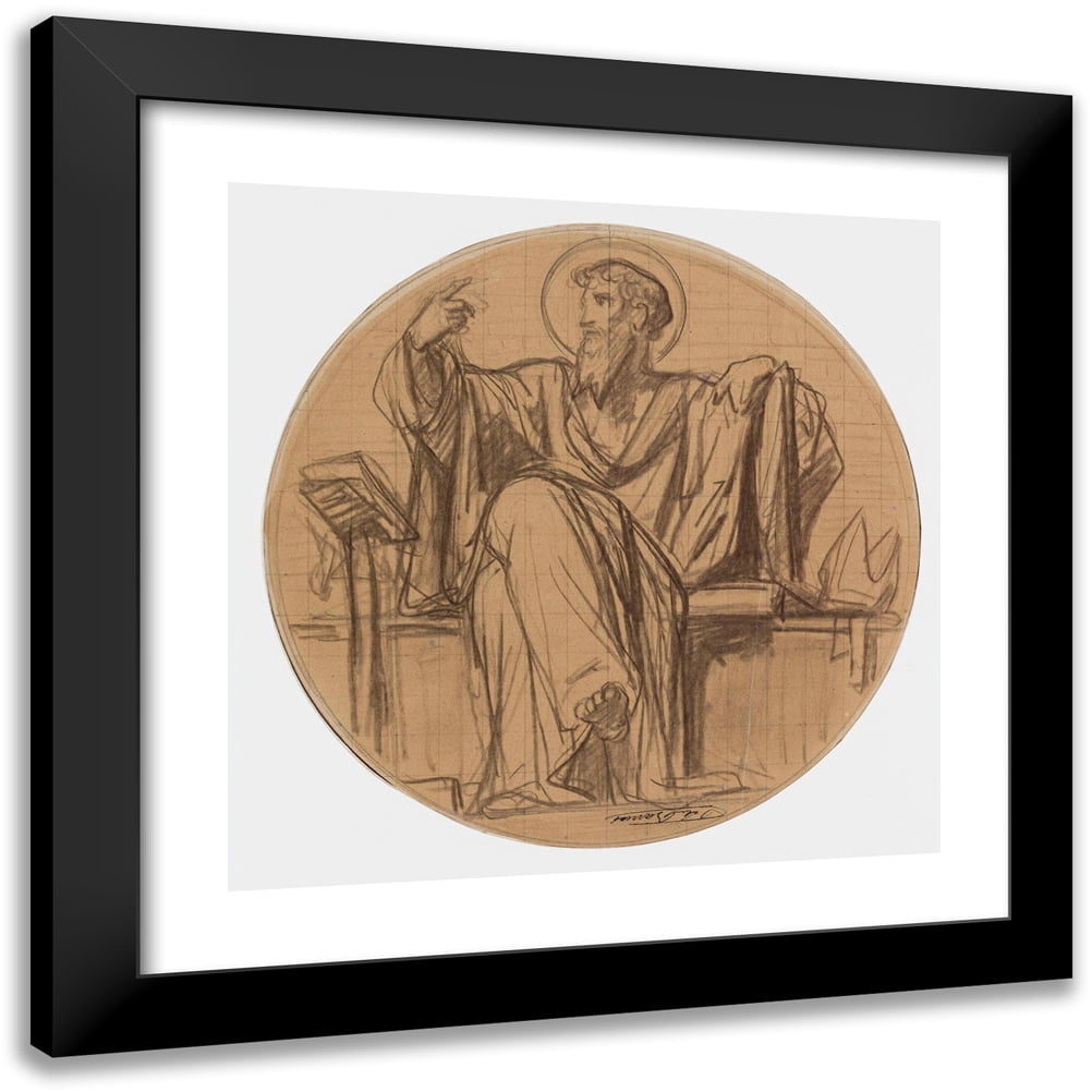 Félix-Joseph Barrias 20x20 Black Modern Framed Museum Art Print Titled ...