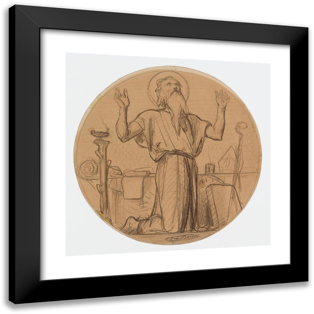 Félix-Joseph Barrias 20x20 Black Modern Framed Museum Art Print Titled ...