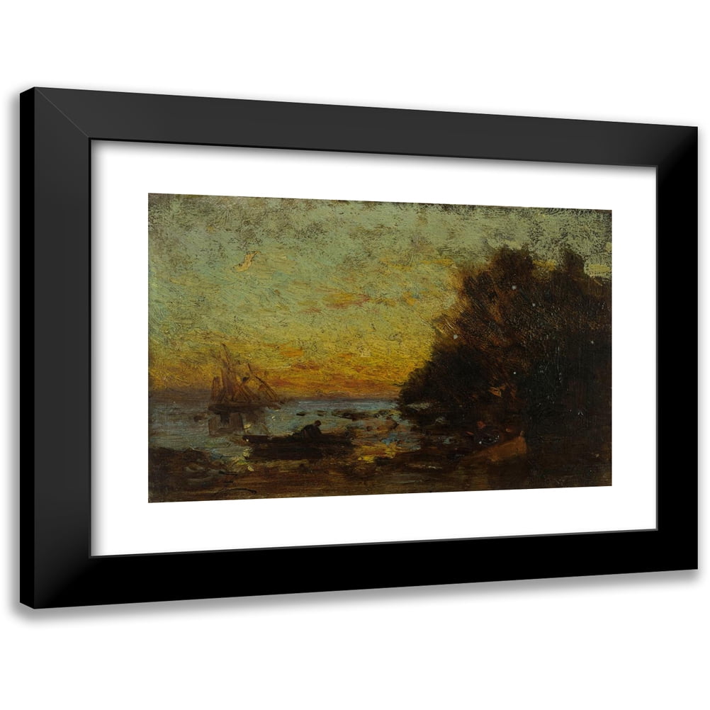 Félix Ziem 14x11 Black Modern Framed Museum Art Print Titled - Boat and ...