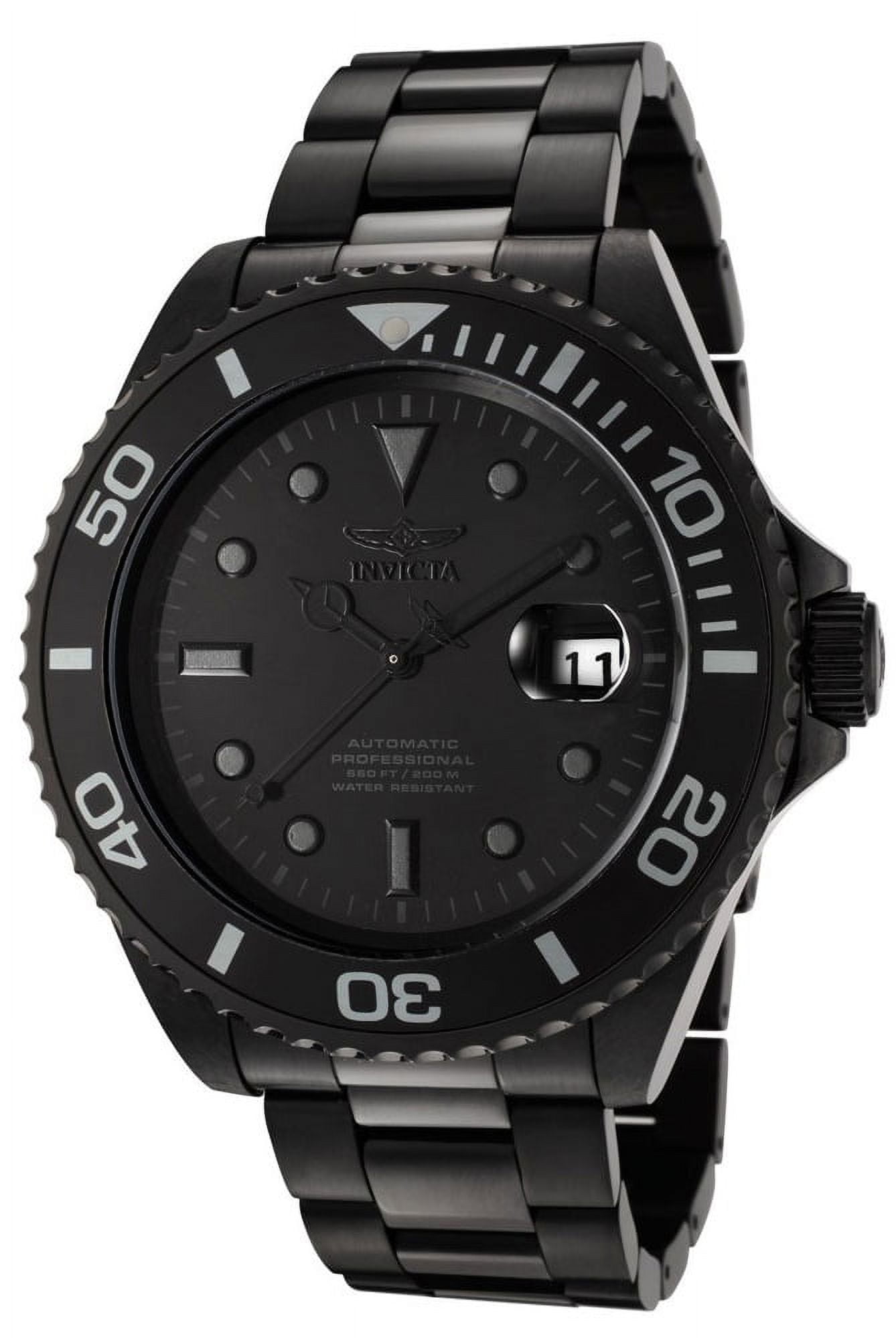 F0068 Men's Pro Diver Black Ion Plated Stainless Steel Automatic Dive ...