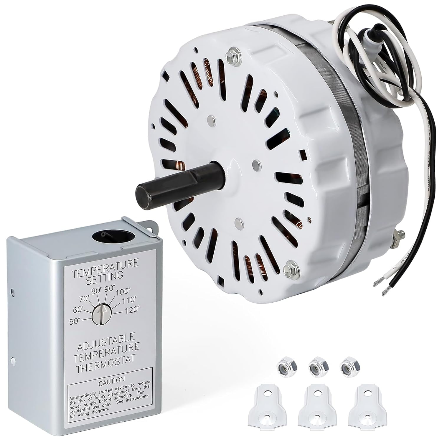 F0510B2944 F0510B2705 Attic Fan Motor & 120V Adjustable Thermostat ...