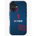 F1 2024 Verstappen #1 Case iPhone 11 12 13 14 15 16 Pro Max Racing Fan ...