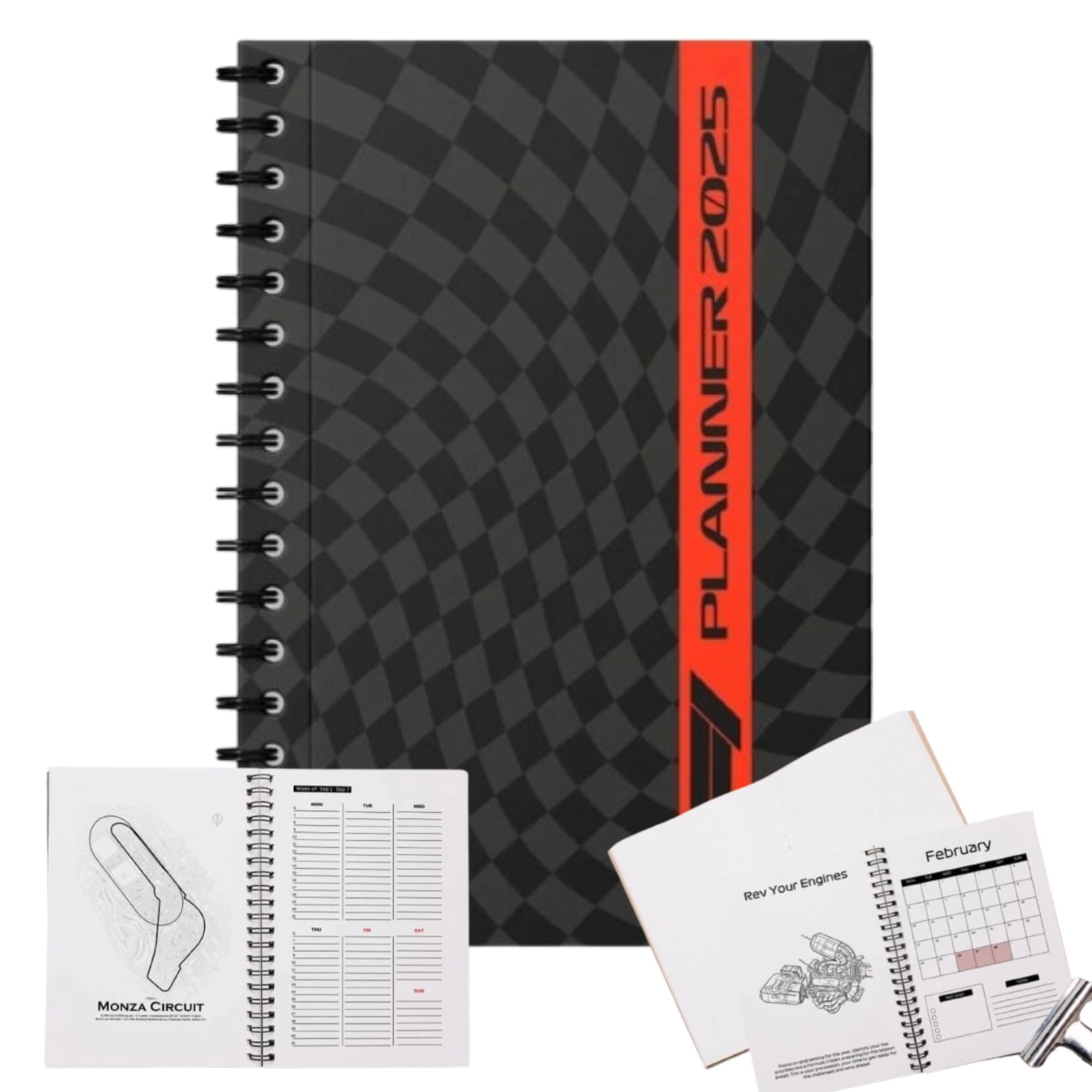 F1 2025 Planner and Calendar, Planner with F1 track Design, Day Planner ...