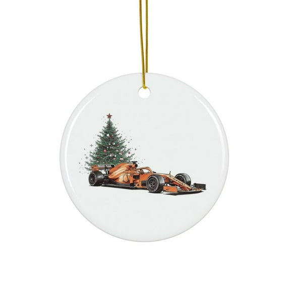 F1 Formula One Christmas Race Car Ornament, McLaren Orange Oscar ...