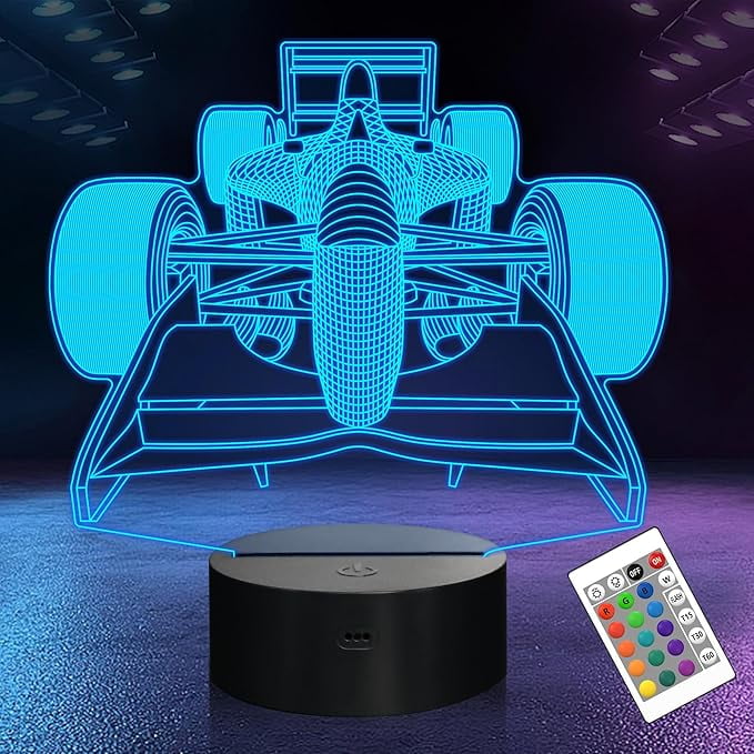 F1 Gifts for Boys Men, Formula 1 Racing Car 3D Illusion lamp Roadster ...