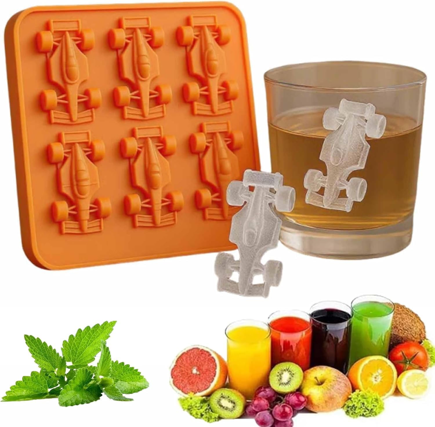 F1 Ice Mold, F1 Racing Car Ice Mold, Silicone Racing Car Jello ice ...