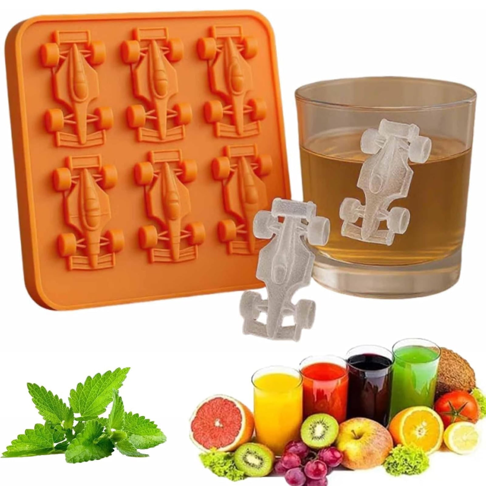 F1 Ice Mold, Formula Racing Car Ice Mold, Race Car Silicone Molds for Whiskey Cocktails, Polymer ...