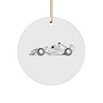F1 Race Car Silhouette Ornament - Formula One Driver Ceramic Christmas ...
