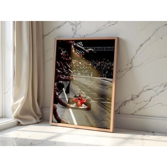 F1 Racing Legend Victory Poster - Classic Red Race Car Wall Art Photo ...